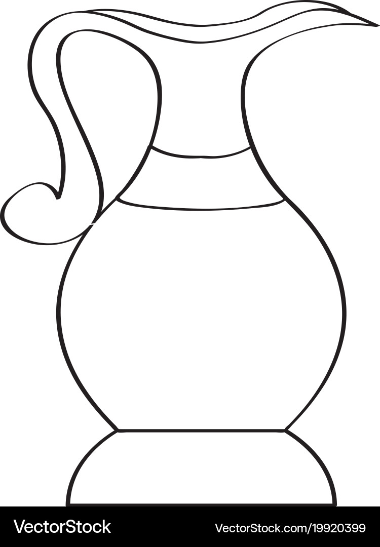 Isolated traditional jug Royalty Free Vector Image