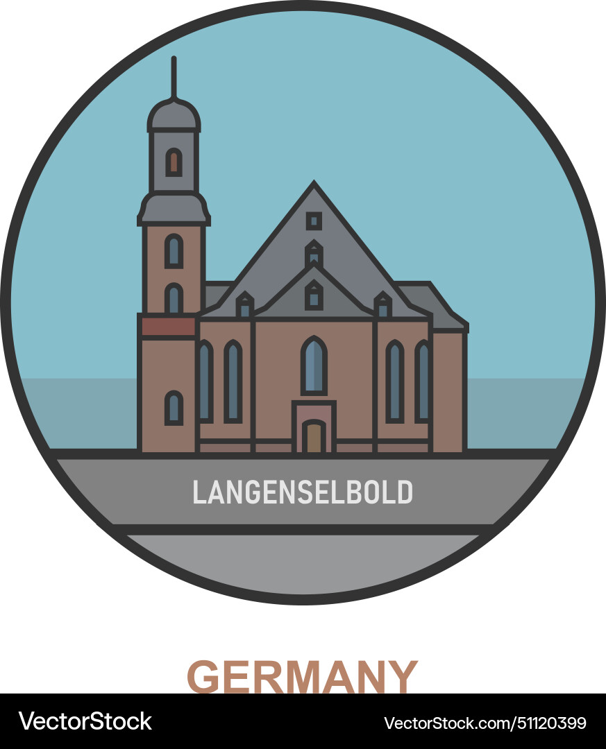 Langenselbold cities and towns in germany Vector Image