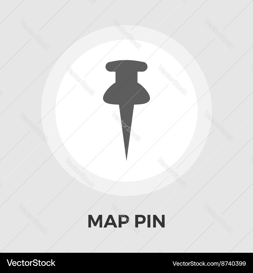 Map pin flat icon Royalty Free Vector Image - VectorStock