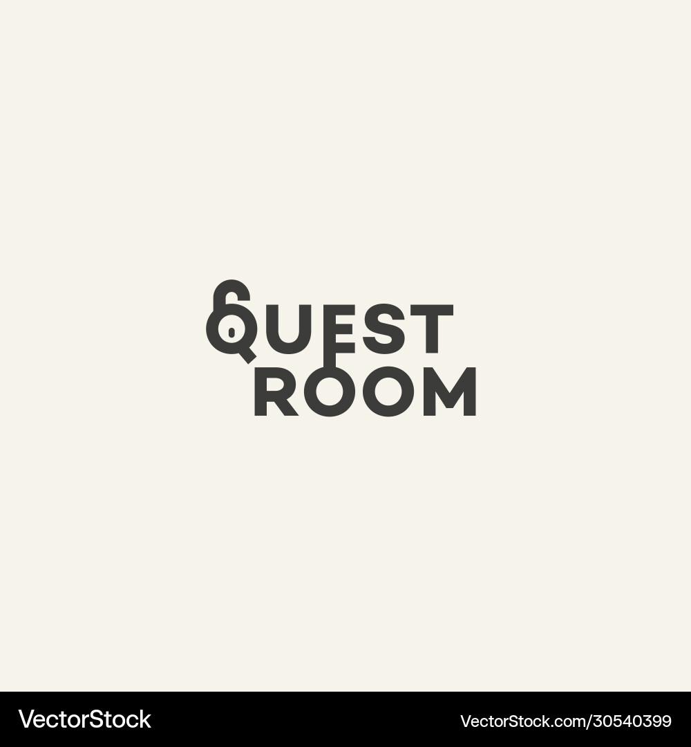 Quest Zimmer Logo Lizenzfreies Vektorbild - VectorStock