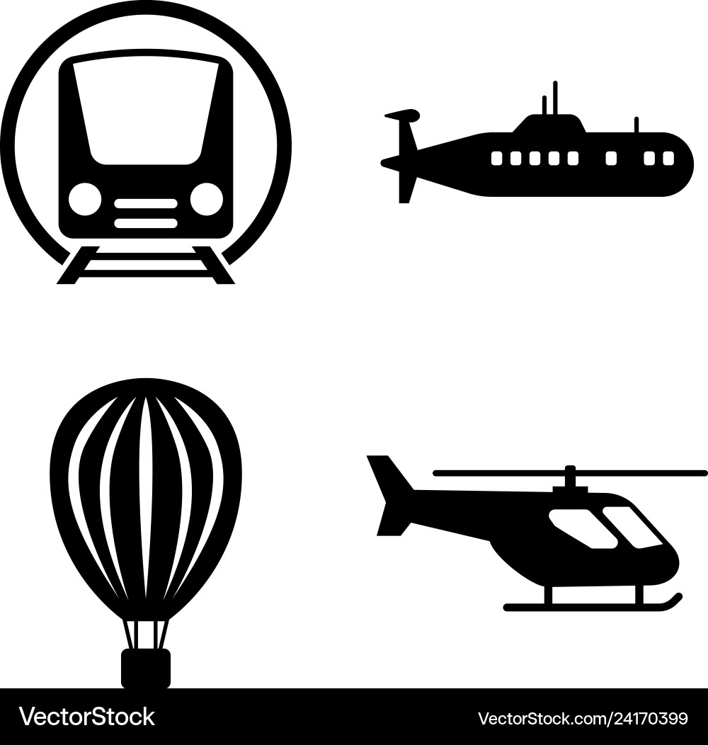 Transport transportation simple related icons Vector Image