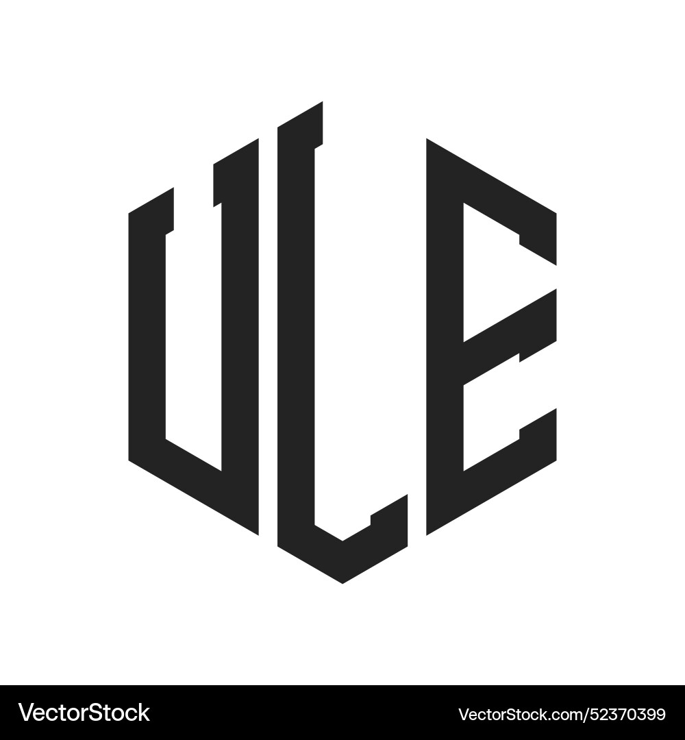 Ule logo design initial letter monogram Royalty Free Vector