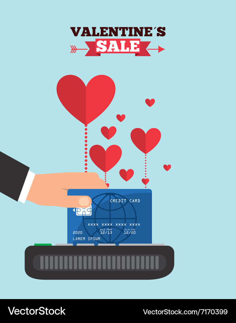 Valentines sale design Royalty Free Vector Image