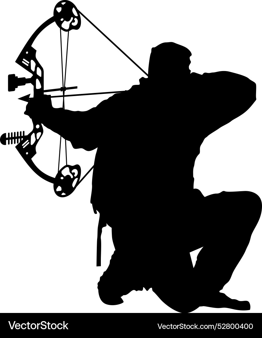 Bow archery hunter hunting logo Royalty Free Vector Image