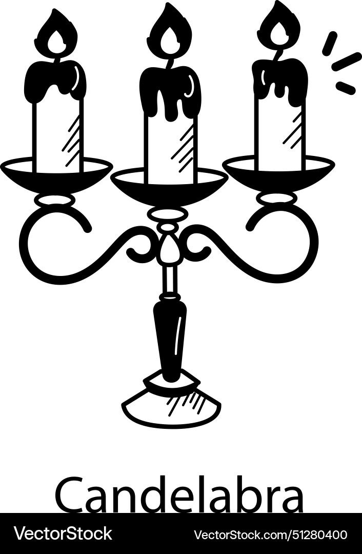 Candelabra Royalty Free Vector Image - VectorStock
