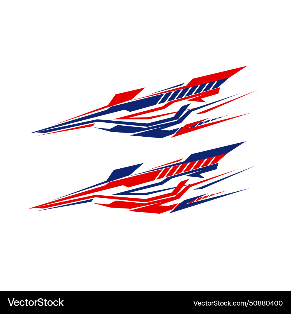 Car wrapping decal template design Royalty Free Vector Image