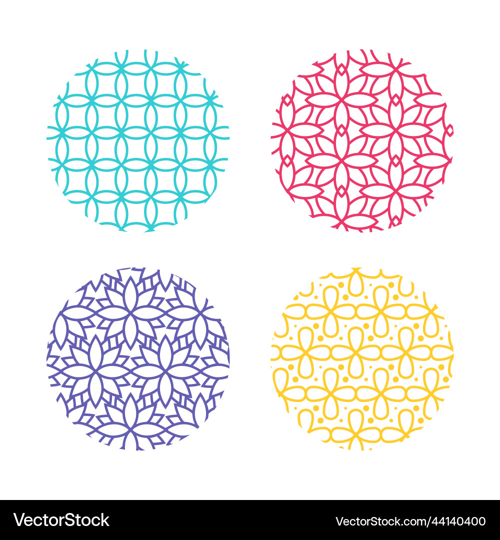 Circle line background pattern for the design Vector Image