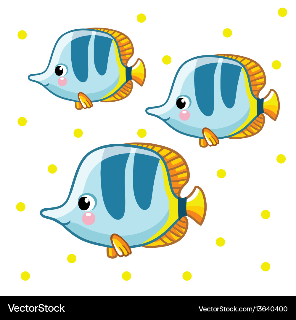 Colorful sea fish Royalty Free Vector Image - VectorStock