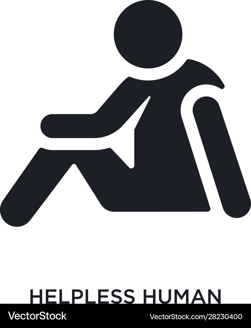 Helpless human isolated icon simple element from Vector Image