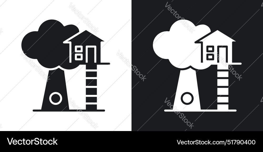 House tree icon Royalty Free Vector Image - VectorStock