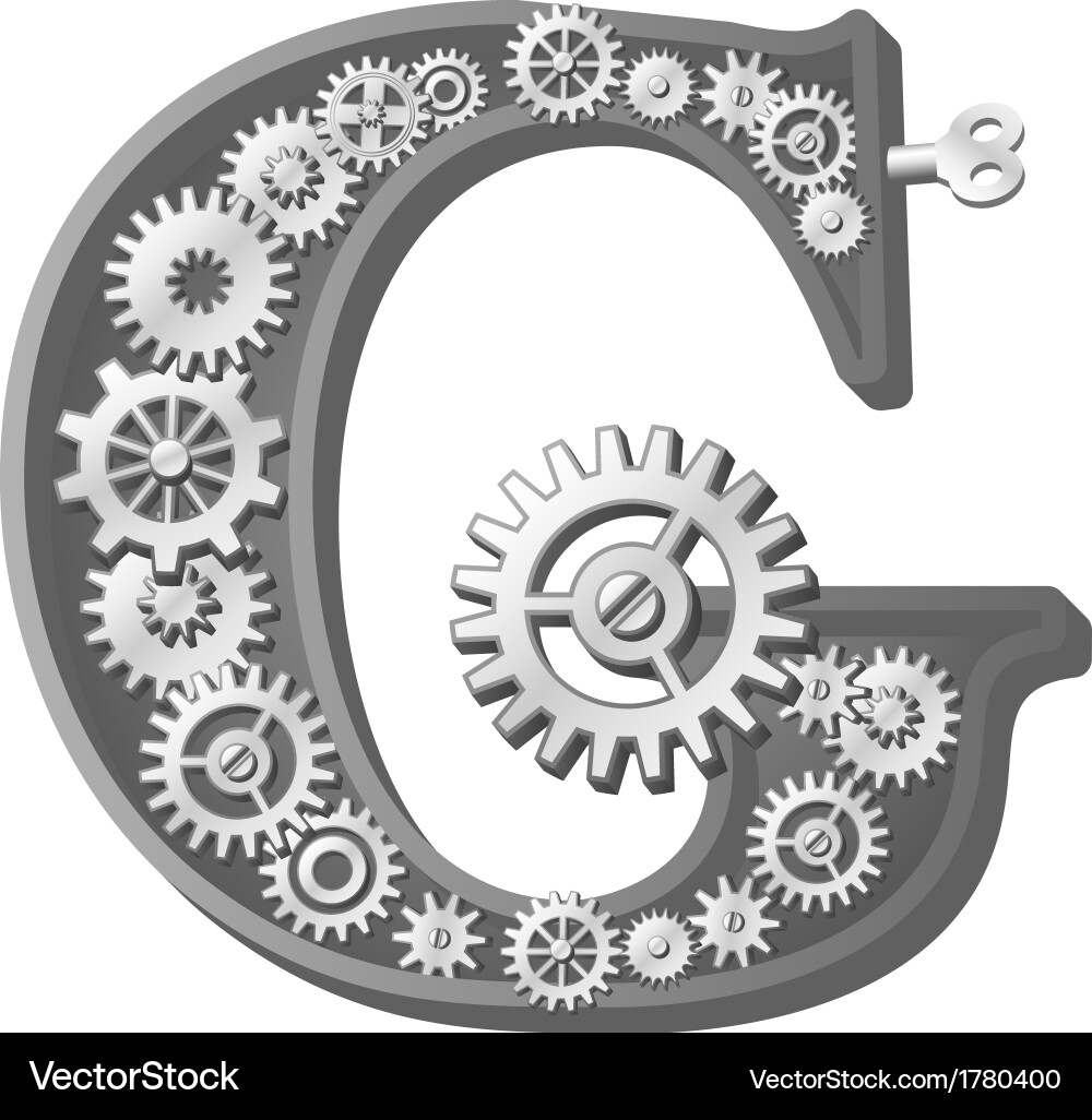 Mechanical alphabet Royalty Free Vector Image - VectorStock
