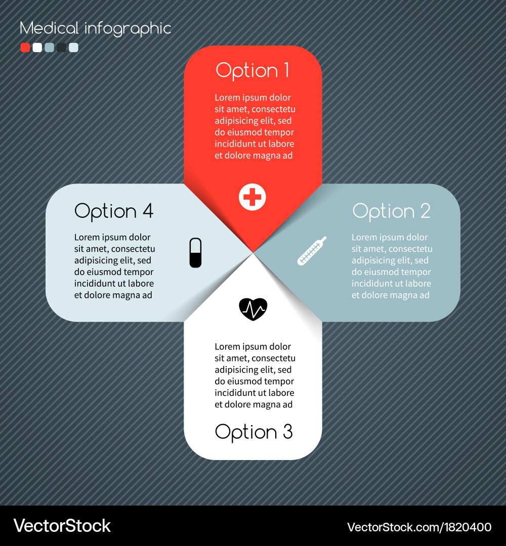 Medical Options & Strategy Template Royalty Free Vector