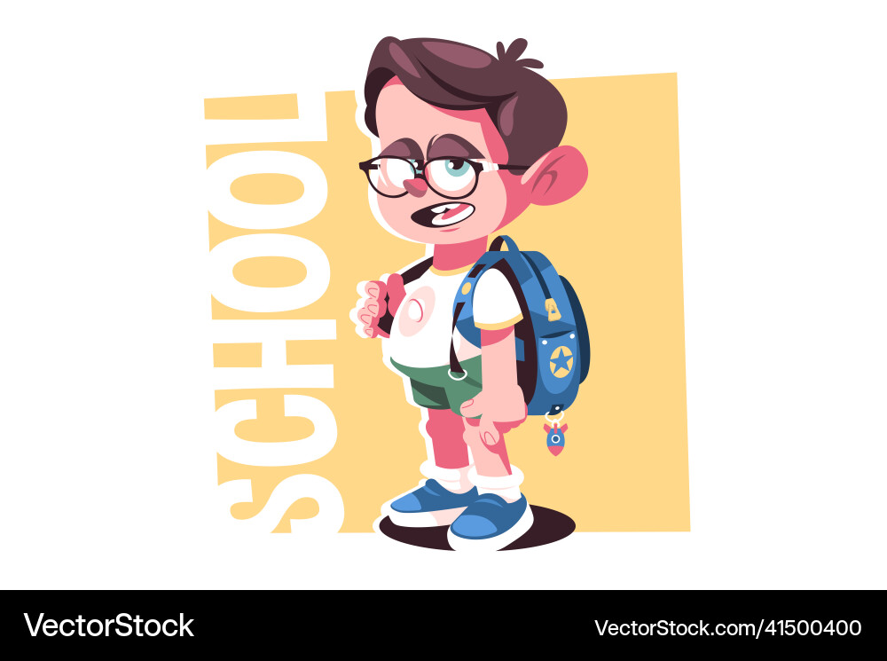 Nerd boy in glasses Royalty Free Vector Image - VectorStock