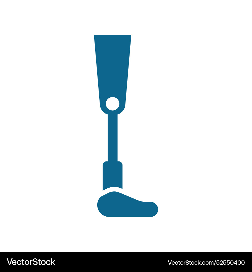 Prosthetic leg icon Royalty Free Vector Image - VectorStock
