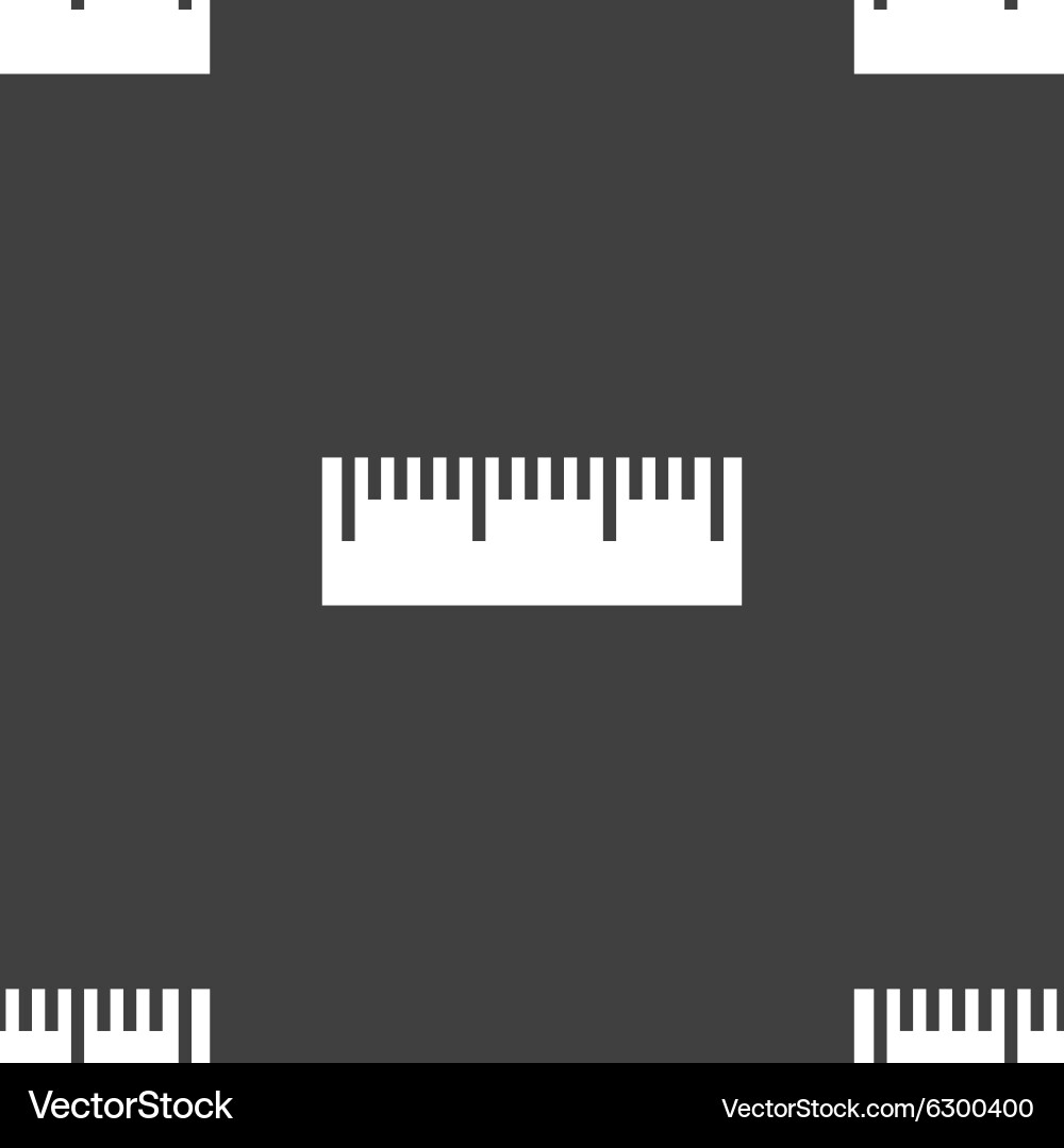 Ruler sign icon school tool symbol seamless Vector Image