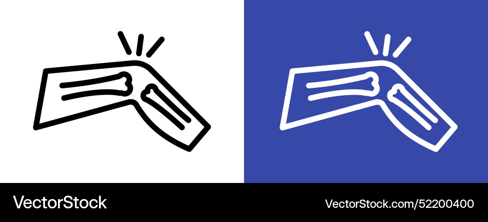 Treatment arthritis icon logo sign set outline Vector Image
