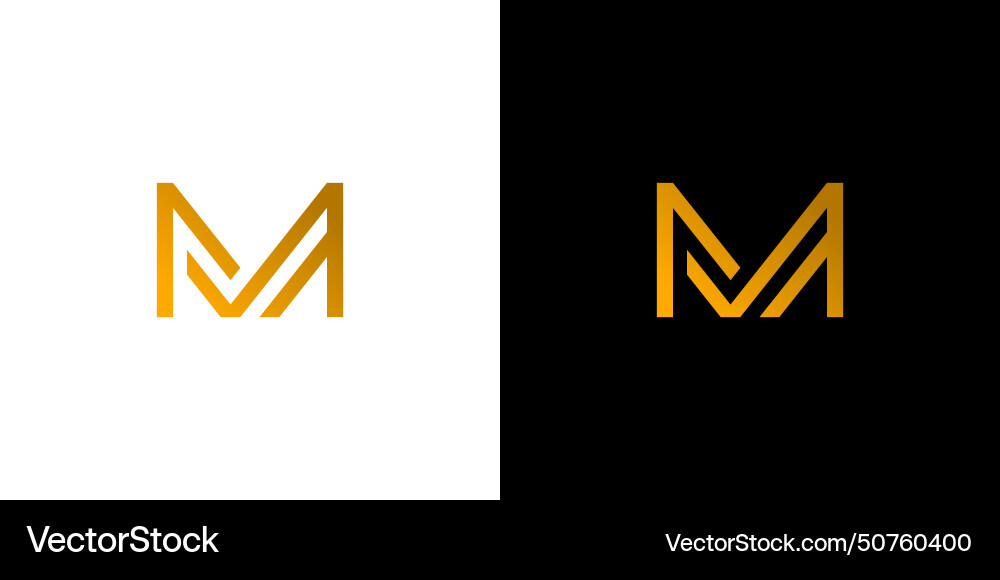 Unique and modern m logo design Royalty Free Vector Image