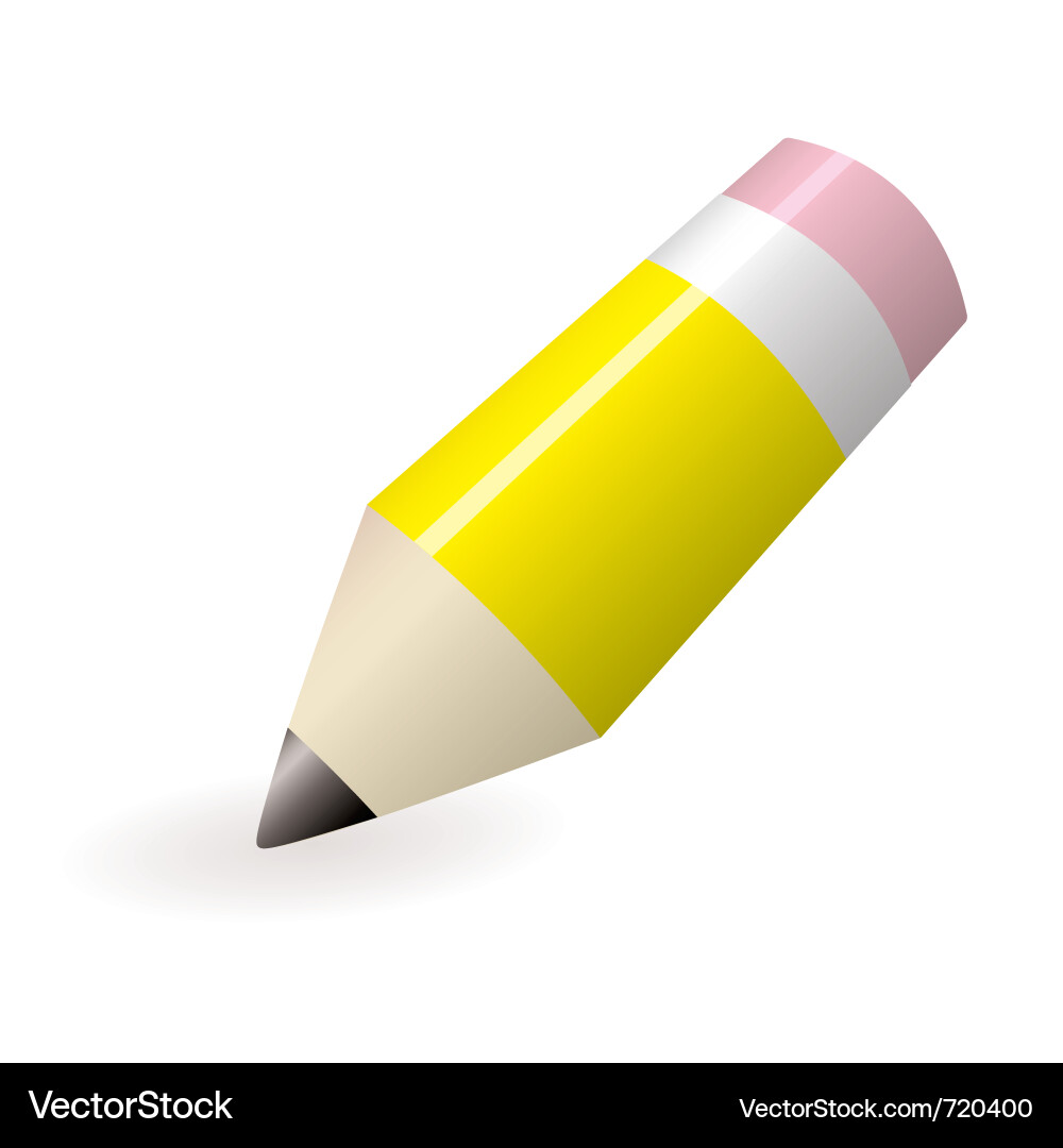 Yellow lead pencil Royalty Free Vector Image - VectorStock