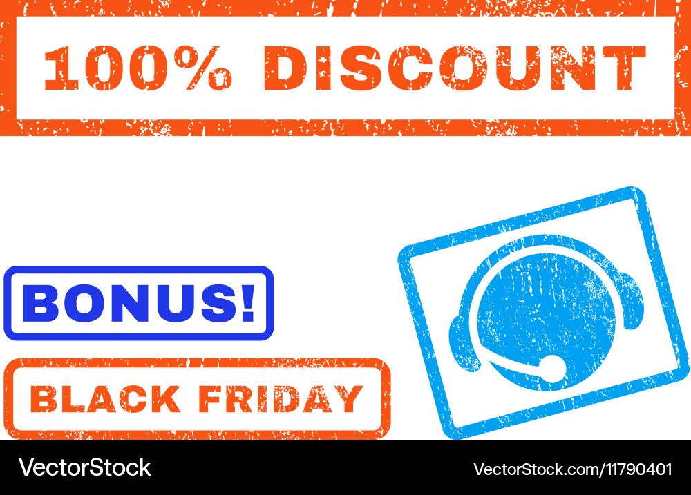 100 percent discount rubber stamp Royalty Free Vector Image