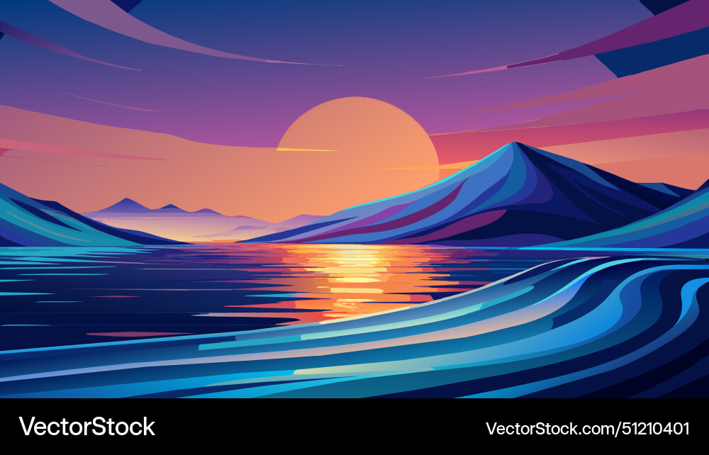 Abstract landscape background Royalty Free Vector Image