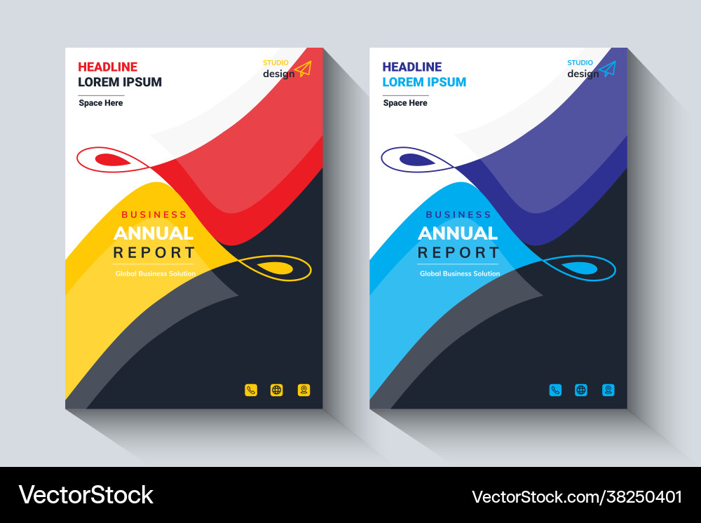 Annual report design layout flyer template Vector Image