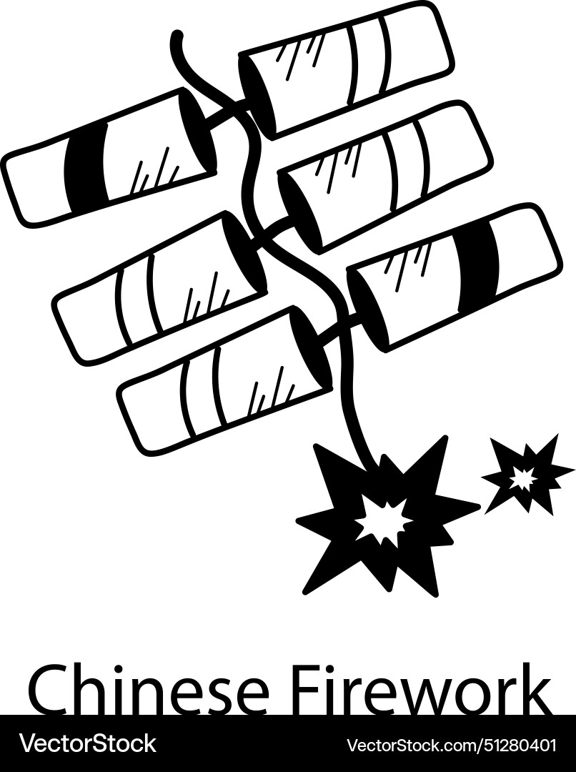 Chinese firework Royalty Free Vector Image - VectorStock