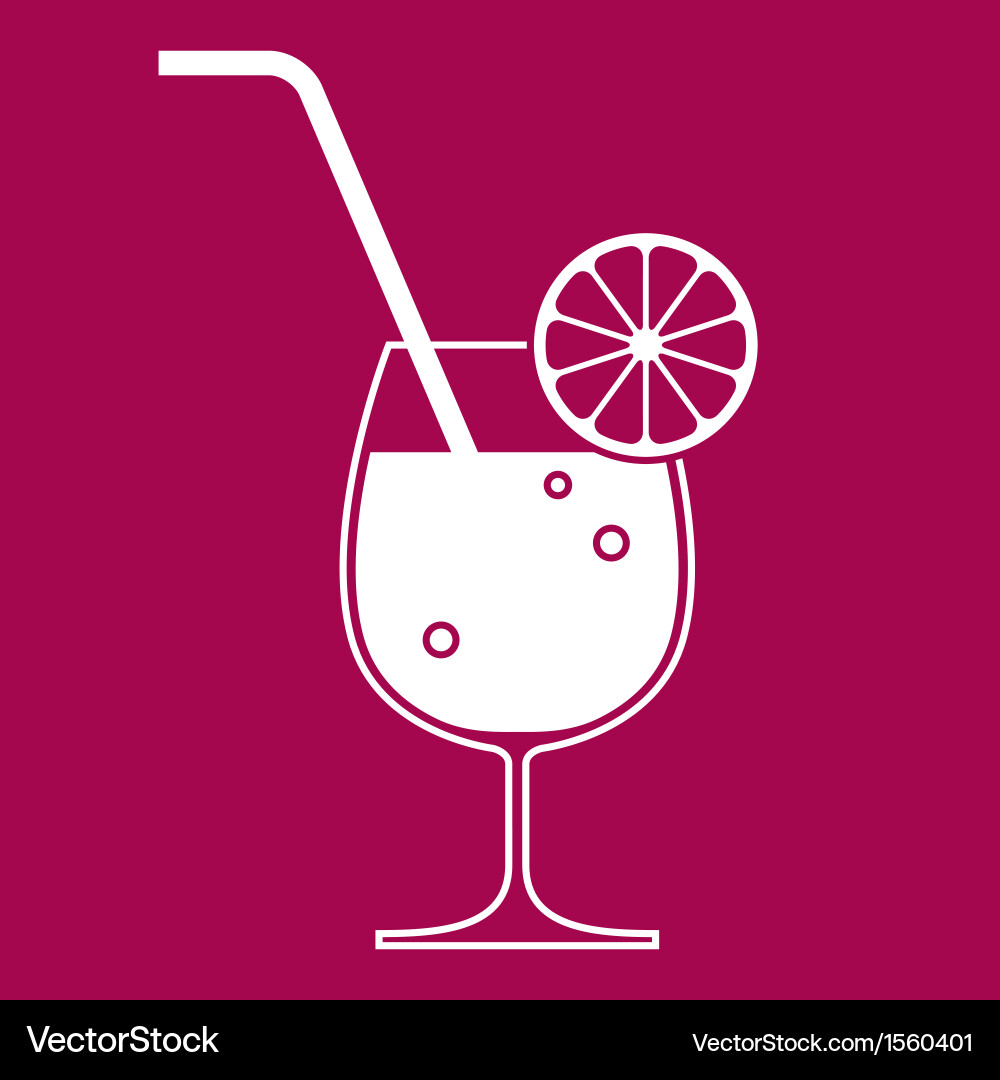 Cocktail glass Royalty Free Vector Image - VectorStock