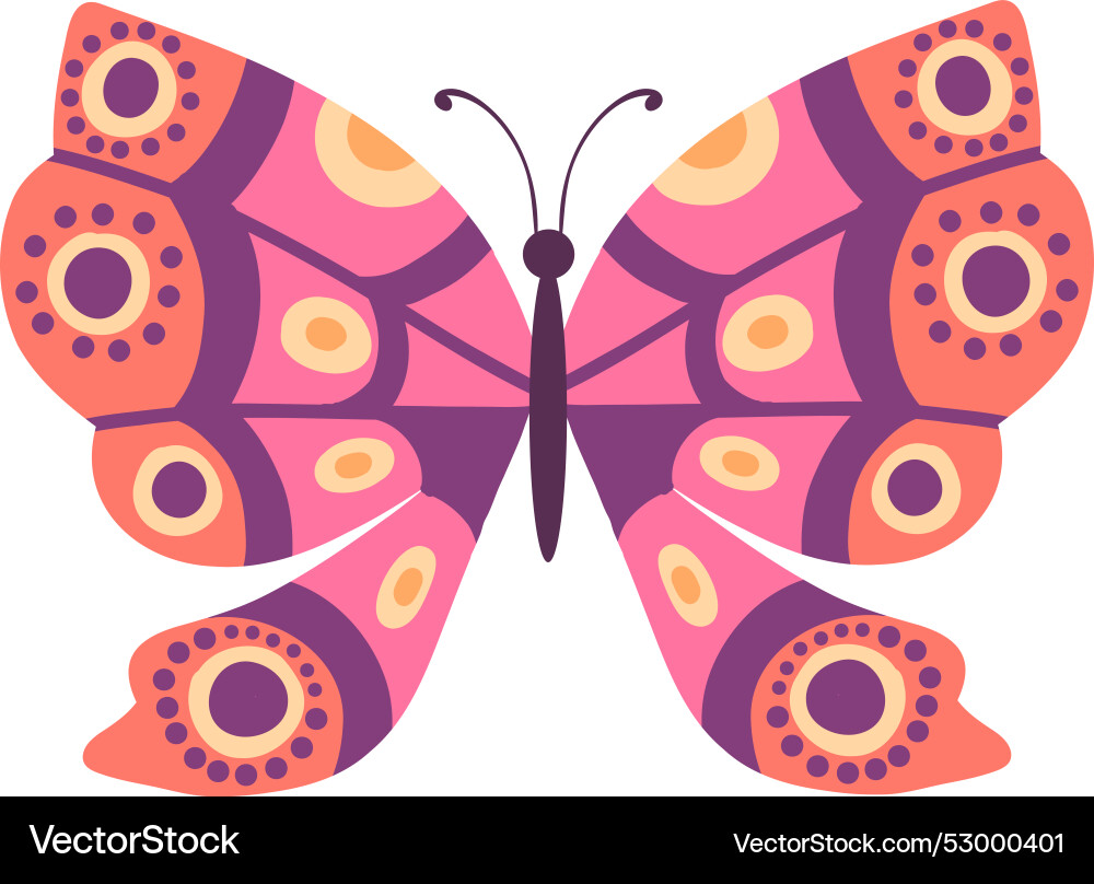 Cute butterfly decorative spring Royalty Free Vector Image