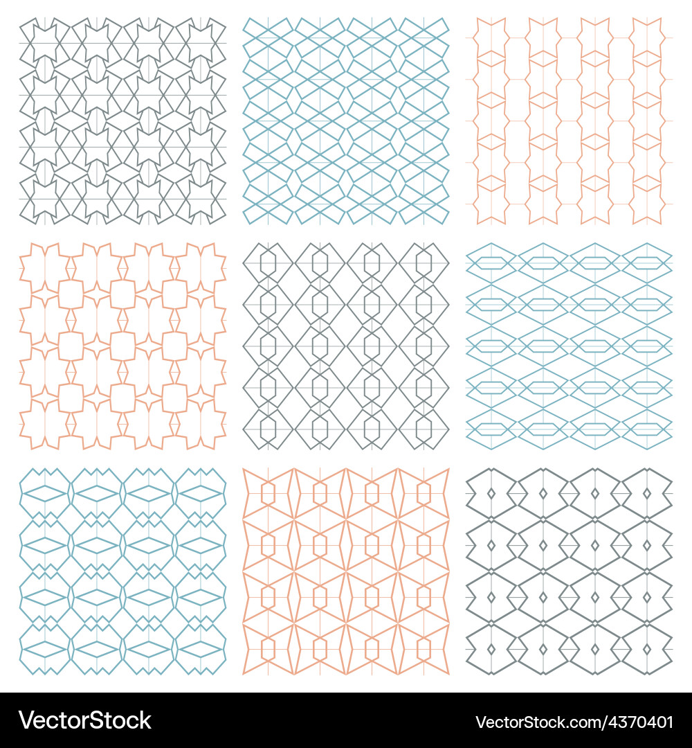 Fine seamless patterns Royalty Free Vector Image