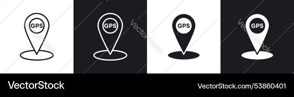 Gps icon set Royalty Free Vector Image - VectorStock