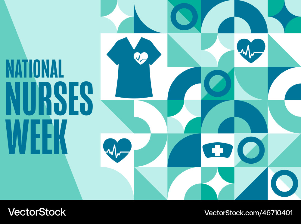 National nurses week holiday concept template Vector Image