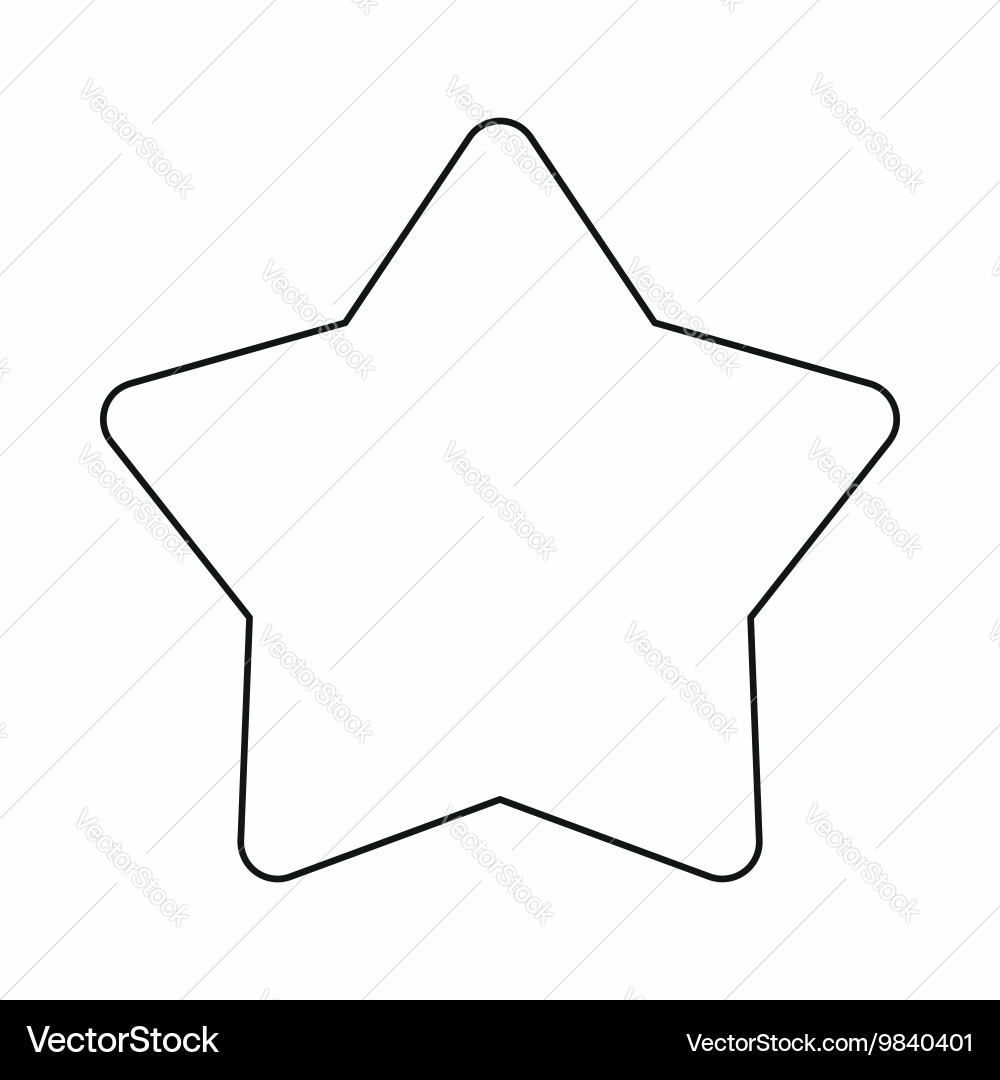Star icon outline style Royalty Free Vector Image