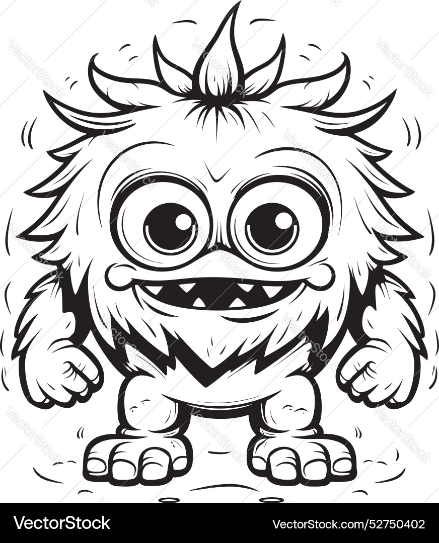 Adorable aberration coloring pages depicting Vector Image