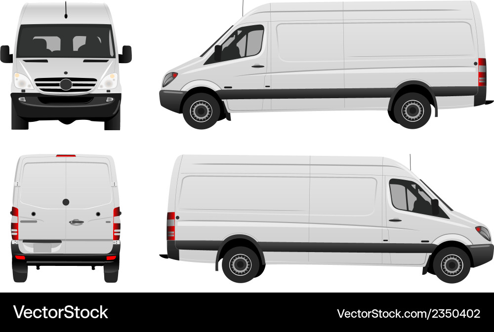 Mercedes van Royalty Free Vector Image - VectorStock