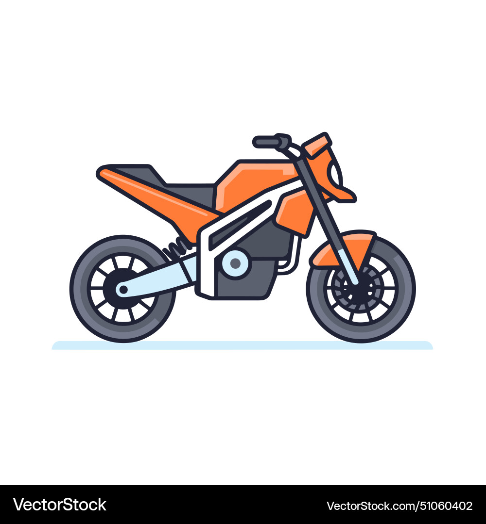 Motor bike isolated Royalty Free Vector Image - VectorStock
