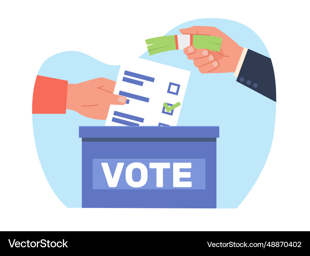 Political Corruption: Vote Buying Royalty Free Vector Image