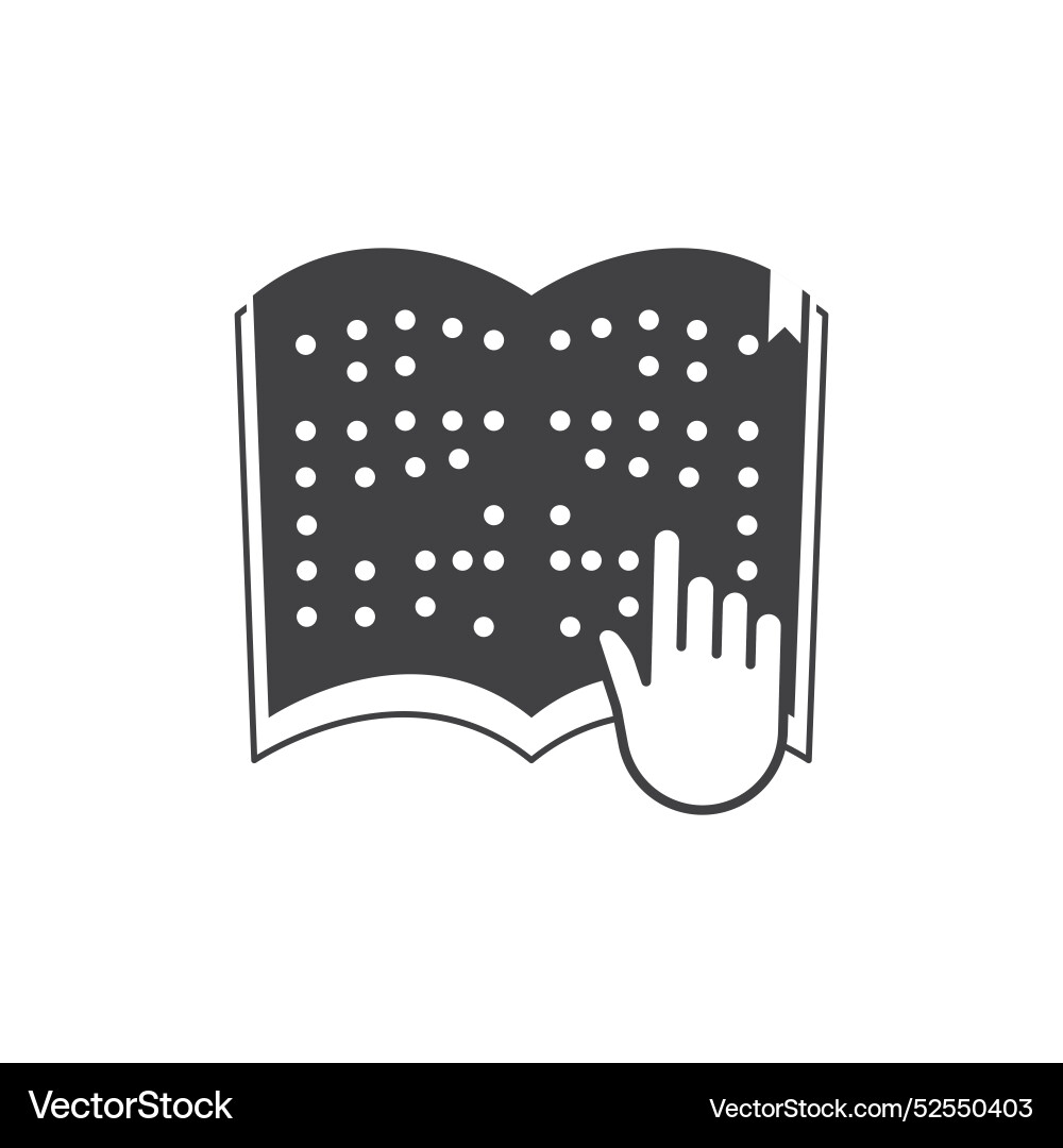 Braille book icon Royalty Free Vector Image - VectorStock