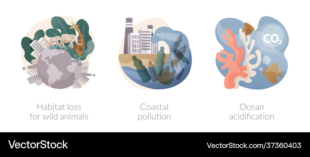 Environmental change abstract concept Royalty Free Vector