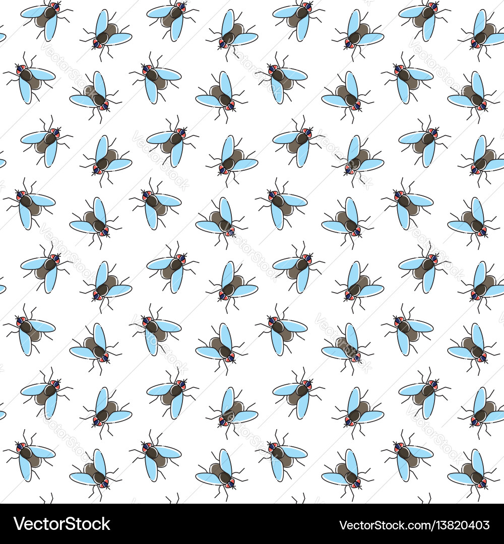 Fly seamless pattern for textile design wallpaper Vector Image