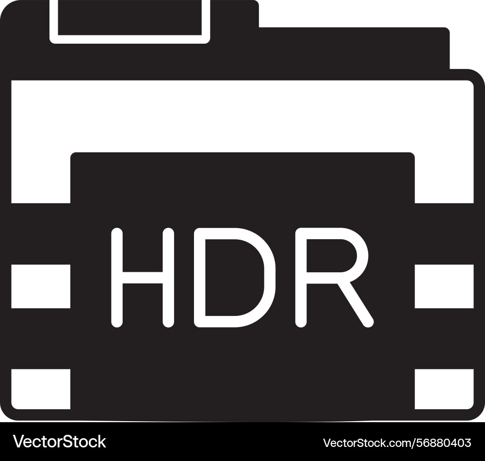 Hdr icon Royalty Free Vector Image - VectorStock
