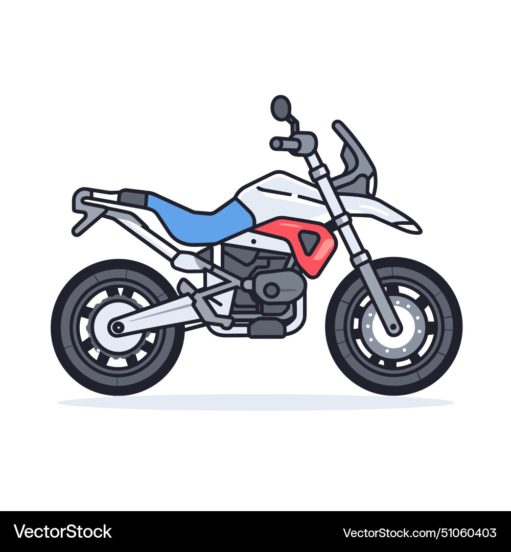 Motor bike isolated Royalty Free Vector Image - VectorStock