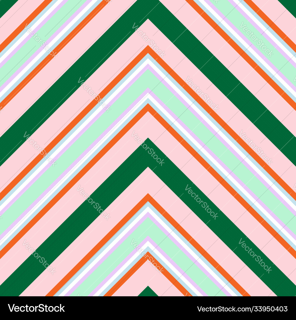 Rainbow chevron diagonal stripes seamless pattern Vector Image
