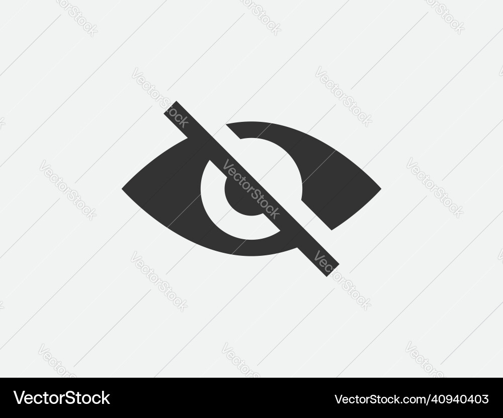 Show password icon eye symbol vision hide from Vector Image