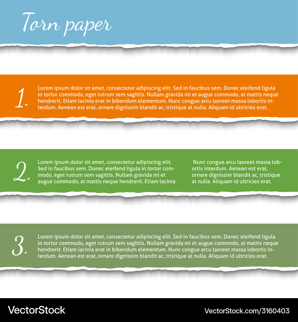 Torn paper banners Royalty Free Vector Image - VectorStock