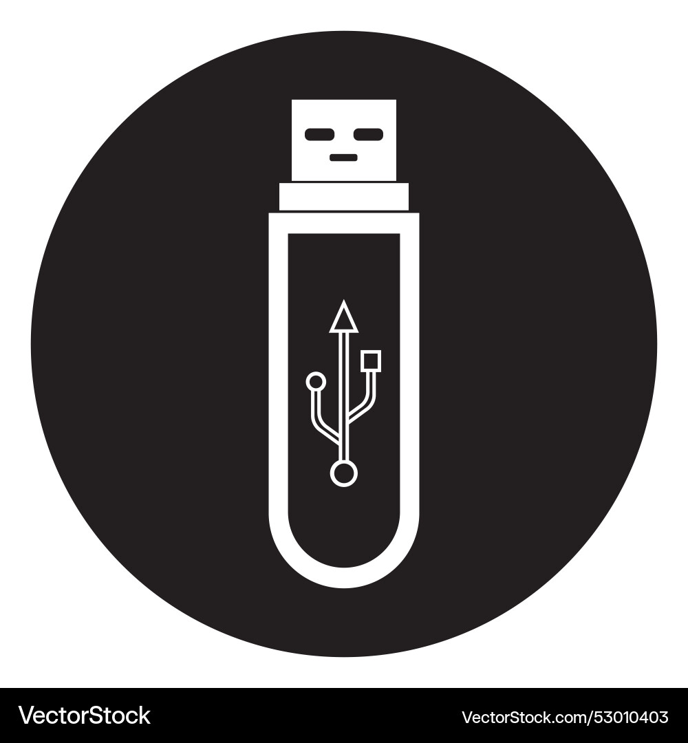 Usb data transfer logo design Royalty Free Vector Image