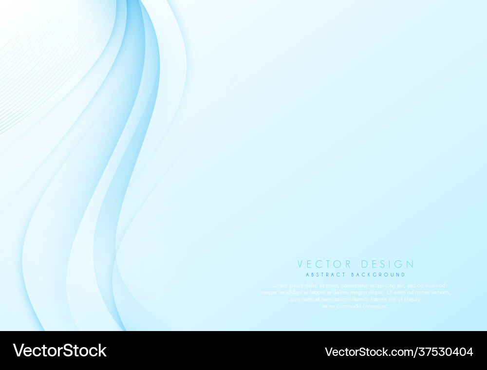 Abstract light blue gradient wave background Vector Image