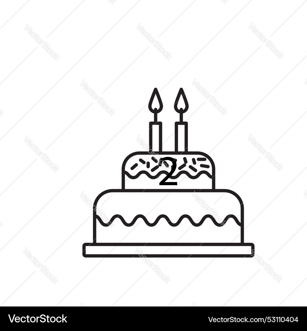 Birthday cake icon Royalty Free Vector Image - VectorStock