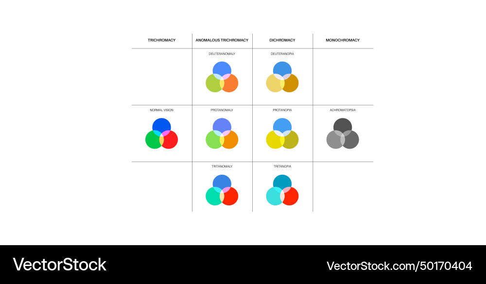 Color blindness poster Royalty Free Vector Image