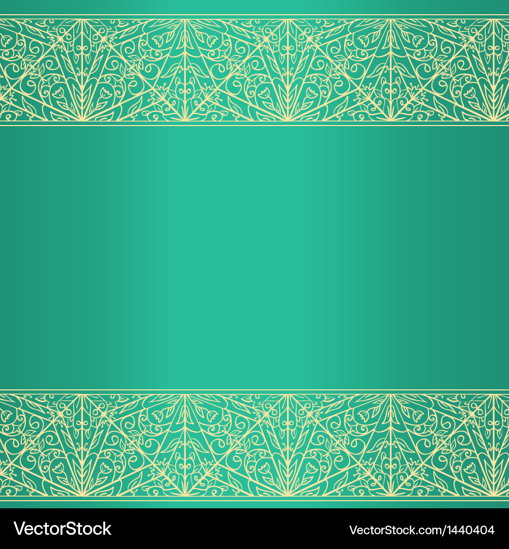 Green invitation card template Royalty Free Vector Image