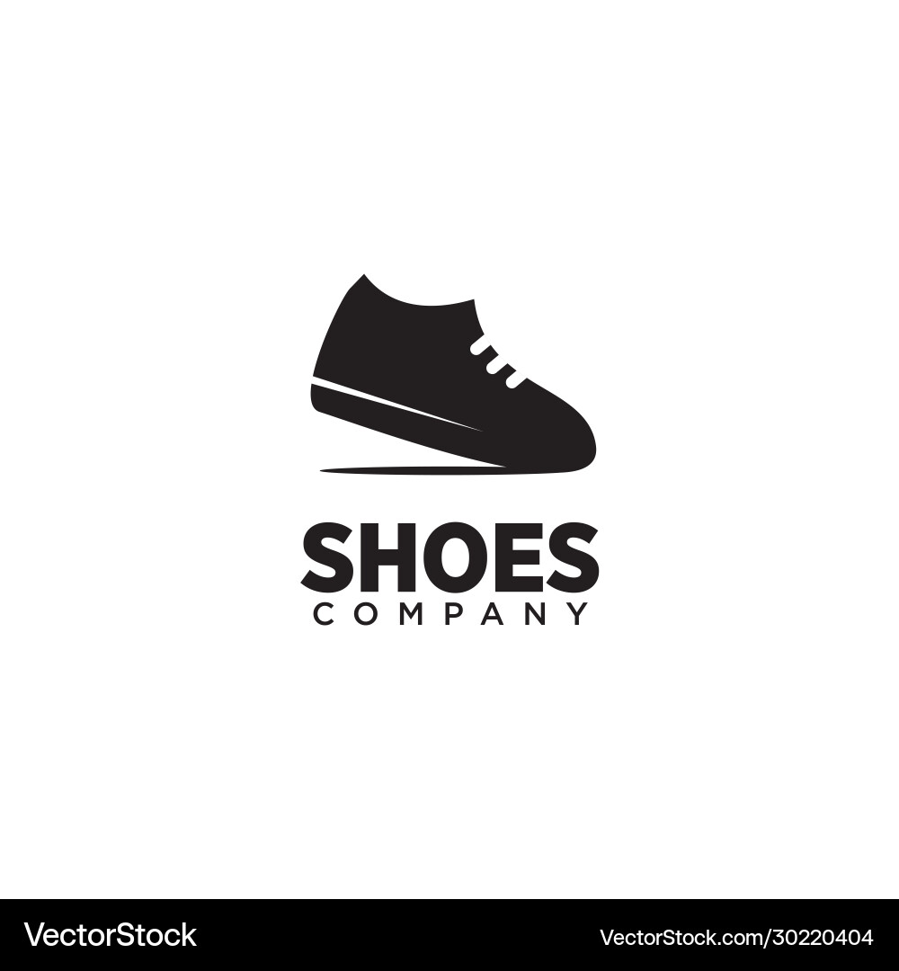 Man shoes logo design template Royalty Free Vector Image